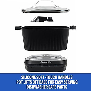STIRMAX 7.5 Quart Digital Multi-Cooker with Automatic Paddle to Stir and Shred, 9 in 1 programmable presets to Sauté, Sear, and Brown Food Before Simmering