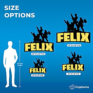 CRYPTONITE Personalized Name Famous Game Wall Decor I Wall Stickers for Bedroom Decor I Nursery Wall Decal for Boys & Girls I Boys Bedroom Decor I Stickers for Kids Wide 20"x18" Height (Small)