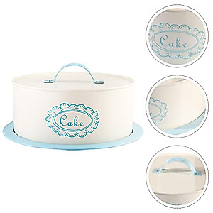 Metal Cake Carrier Cake Server with Lid Cake Cover Cake storage Tin Sweet Stuff Cake Holder Cream Dessert Carrier for Kitchen Countertop Cake Storage Container with Handle