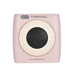 TZH PAPERANG P2 Portable Printer, Mini Bluetooth Wireless Sticker Printer Thermal Printer Compatible with Android + iOS with 3 Rolls Sticker and 3Rolls Colorful Sticker 300 DPI (Pink) 80*80*40mm