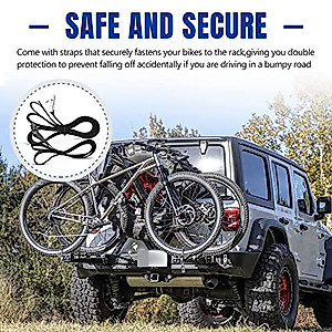 BUNKER INDUST 2-Bike Spare Tire Rack Adjustable Bolt-On Spare Tire Rack,75 lb. Capacity Spare Tire Bicycle Carrier