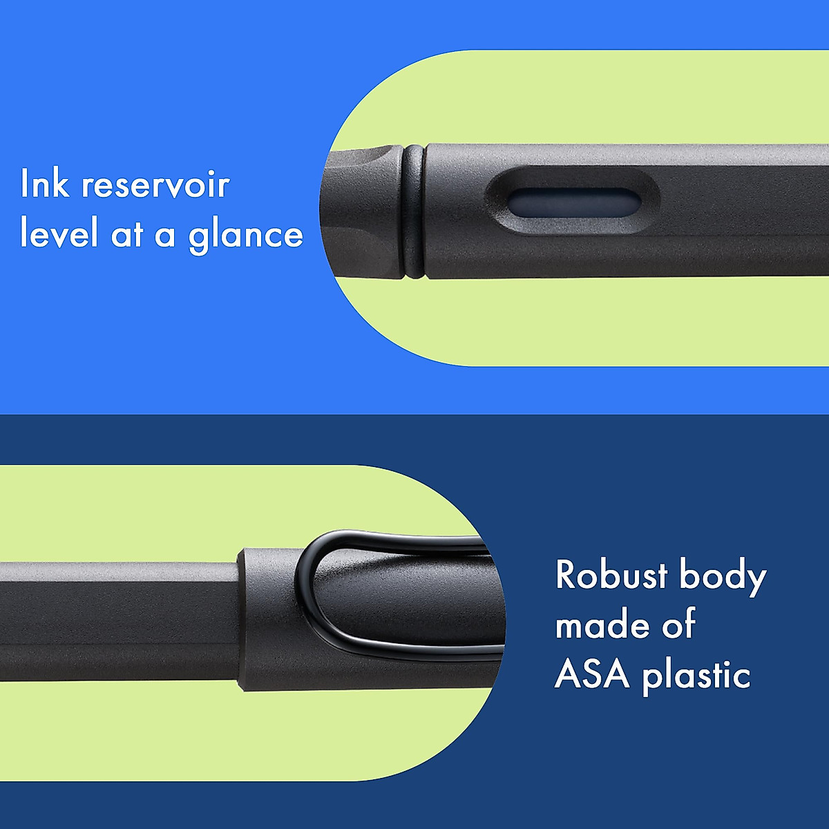 LAMY safari umbra - Fountain Pen with ergonomic grip & black steel nib in size M - ideal for any Writing & Calligraphy - including LAMY T 10 blue cartridge - Right-Handed