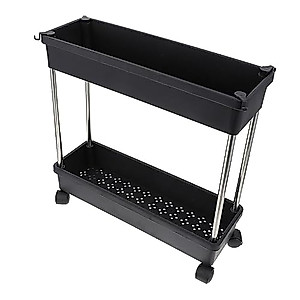 GRIRIW Shelf l Brackets Heavy Duty Heavy Duty Storage Shelves Plastic Stand Adjustable Shelving Kitchen Rolling cart Rolling Utility cart Storage Cart Floor Toiletries Stand Office Tray