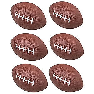 GiftExpress 1 Dozen 4" Foam Mini Football Stress Balls, Mini Sport Balls, Superbowl Decoration Party Favor, Football Themed Party Supplies and Giveaways (Football)