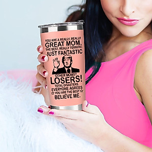 Mothers Day Gifts for Mom from Daughter, Son, Kids - Great Presents Mom Birthday Gifts for New Mom - Tumbler 20oz, Pink