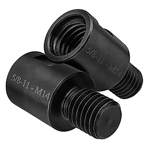 Yakamoz 2Pcs 5/8"-11 Female to M14 Male Angle Grinder Attachment 5/8"-11 to M14 Adapters Rotary Polisher M14 Thread Adaptor Converter