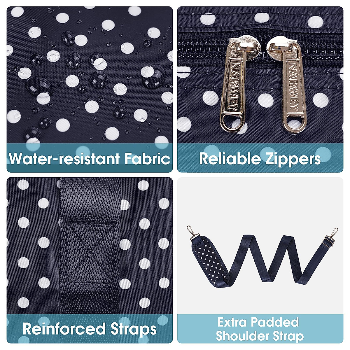 Small Carry On Bag For Spirit Airlines Personal Item Bag 18x14x8 Foldable Travel Duffel Bag Underseat Carry on Luggage for Women and Men 25L (Polka Dot)