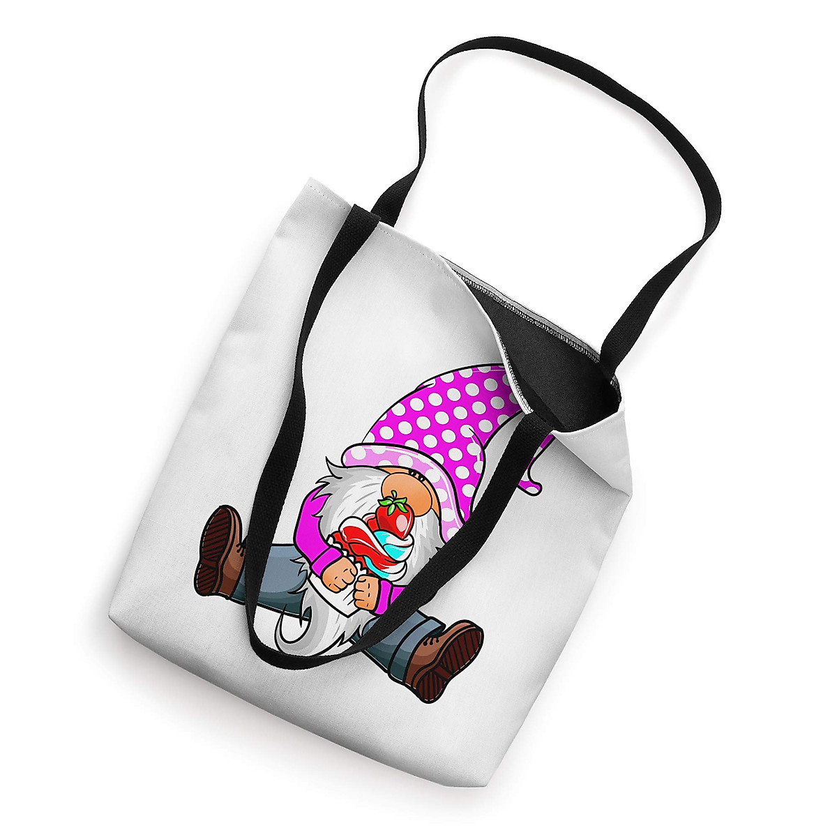 Pastry Chef Gnome Holding Cupcake Cake Baking Dessert Gnome Tote Bag