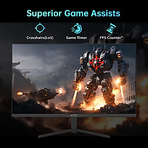 KTC 24 inch Monitor, Fast IPS 1080p 144Hz 165Hz 1ms, 125.25% sRGB, HDR, Borderless Gaming Monitor PC Monitor, FreeSync Premium & G-Sync, HDMI 2.0x2, DP1.4x2, Vesa Support, Eye Care for Gamers