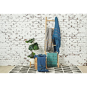 carol & frank Tabb Indigo & Citron Throw 50x60 inches Blue
