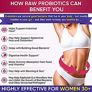 Dr. Formulated Raw Probiotics for Women 100 Billion CFUs with Prebiotics, Digestive Enzymes, Approved Women's Probiotic for Adults, Shelf Stable Probiotic Supplement Capsules