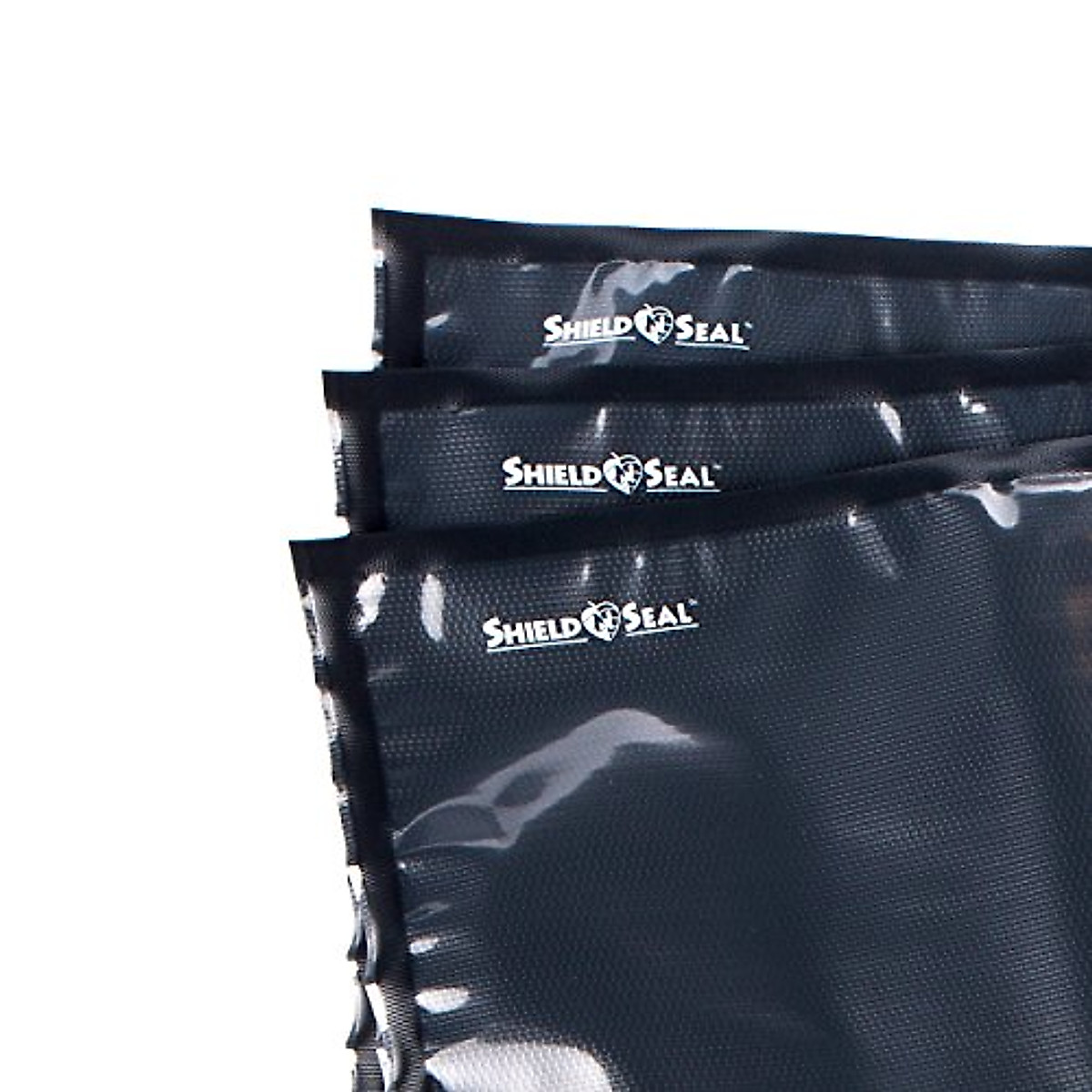 ShieldNSeal Vacuum Seal Bags (Black and Clear, 11" x 24")