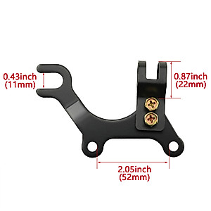 HJGarden Brake Bracket Adapter Black Adjustable MTB Bike Rear Wheel Disc Brake Bracket Mounting Holder Frame Conversion Kit