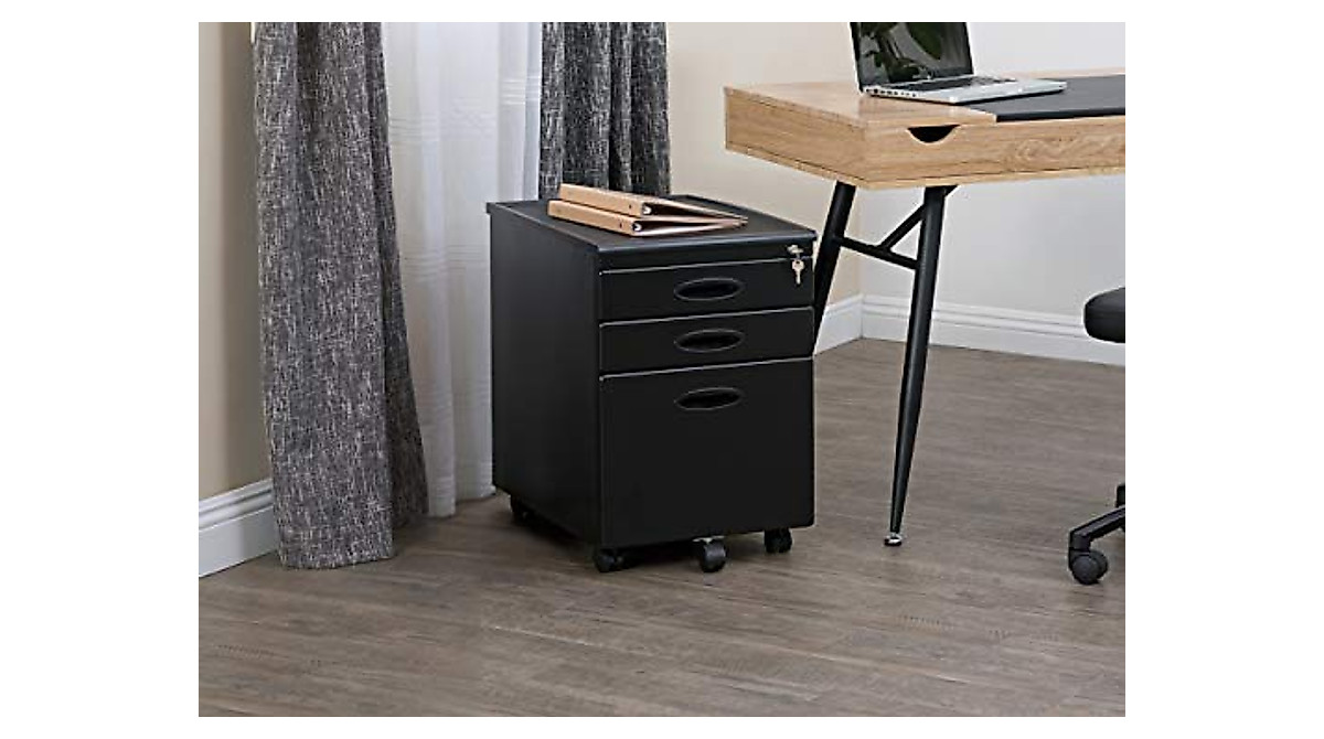 Calico Designs Metal Mobile File Cabinet with Locking Drawers