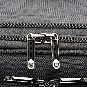 Traveler's Choice Lares Softside Expandable Luggage with Spinner Wheels, Black, Checked 30-Inch