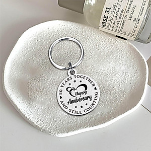 Levole 50th Anniversary Keychain Gifts - 50th Anniversary Keychain Gift Ideas, Happy 50 Year Anniversary for Husband Wife