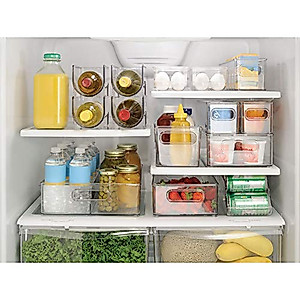 iDesign 72530 Fridge Plastic Storage Organizer Bin with Handles, Clear Container for Food, Drinks, Produce, Pantry Organization, BPA-Free, 5.5" x 11.25" x 5", Clear, 1 ounces