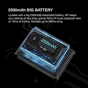 AGM M7 Rugged Phone 4G, Rugged Smartphone with 2.4" Touch Screen and Charging Dock 2.4G WiFi, GSM T-Mobile, 2500mAh, Dual SIM, 109dB Speaker, 1GB+8GB, IP68 & IP69K, Outdoor Smartphone for Senior