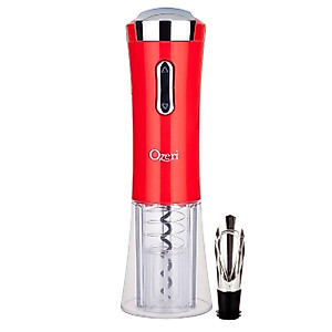 Ozeri Nouveaux II Electric Wine Opener with Foil Cutter, Wine Pourer and Stopper