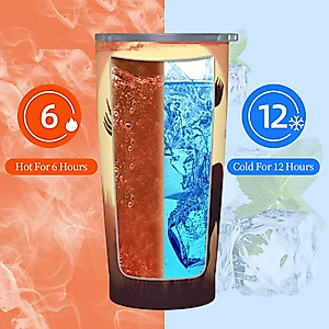 Dujiea 20oz Tumbler With Lid And Straw, Wild Moose Nature Landscape Vacuum Insulated Iced Coffee Mug Reusable Travel Cup Stainless Steel Water Bottle