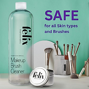 Makeup Brush Cleaner - Deep Clean Rinse Free Quick Dry - Ideal for Cleaning and Odorizing Natural and Synthetic Make-up Brushes 8 oz