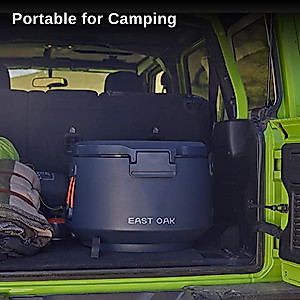 East Oak Cooler, 25 Qt Ice Chest, 28 Cans Portable Cooler with Removable Lid, Outdoor Cooler with Draining, Insulated Rotomolded Cooler,  Ice Cooler, Sealed Ice Chest for Camping, Picnic