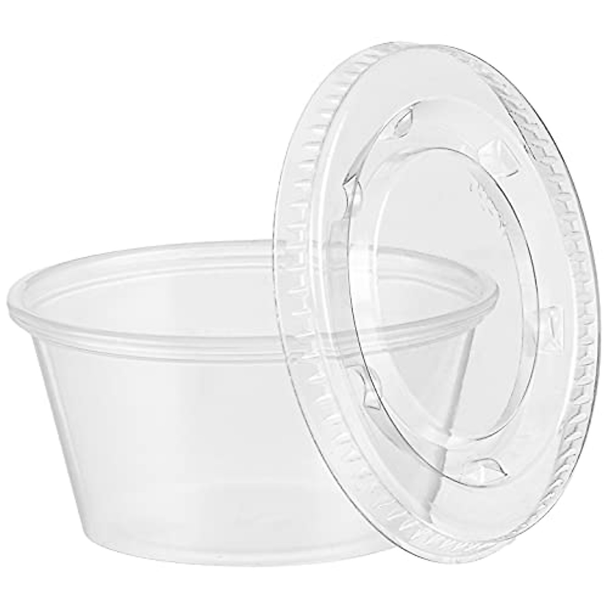 Polar Ice Disposable Plastic Glasses with Lids, 2-Ounce, Translucent, 500-Pack