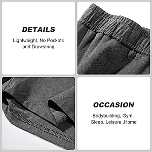 AMY COULEE Mens Gym Shorts 3" Bodybuilding Workout Shorts Lightweight Running Lounge Cotton Sleep Bottoms (M, Dark Gray)