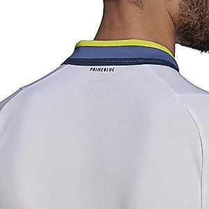 adidas,Mens,Freelift Heather PB Polo,White/Crew Navy,XX-Large