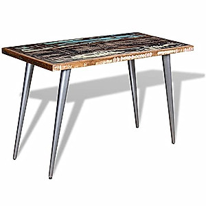 Tidyard Dining Table Solid Reclaimed Wood 47.2inx23.6inx30in for Bistro Kitchen Living Room Home Furniture