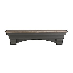 Pearl Mantels 499-72-27 Hadley Mantel Shelf, 72-Inch, Cottage Distressed