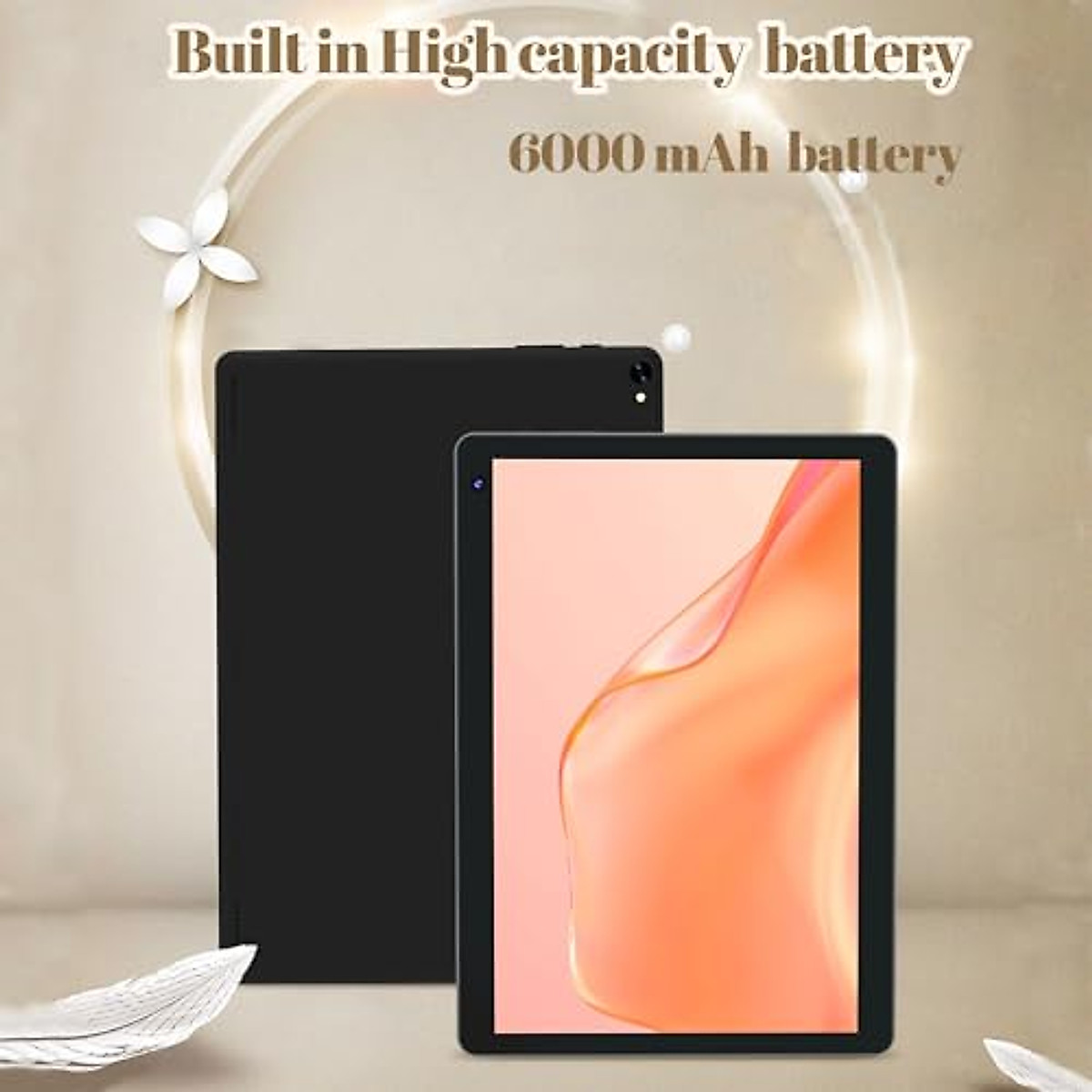 Aheadthink 2 in 1 Tablet, Tablet 10-inch HD Touch Screen, Tablet with Keyboard, 64 + 512gb Expansion, BT, WiFi, Dual Camera, 6000 mah Battery Life Long. (Black5)