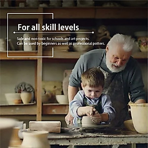 Old Potters Low Fire Pottery Clay White, 10 lbs (Cones 04 - 3) Art Modeling Clay, Ideal for Wheel Throwing and Hand Building, Pottery Clay for Sculpting, Beginners, and Advanced