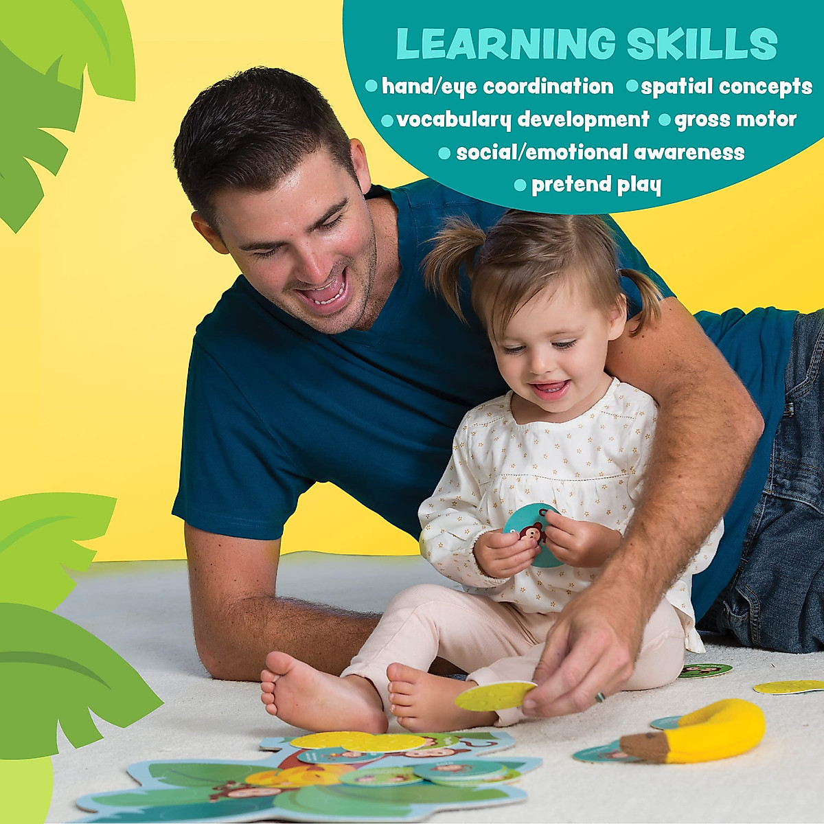 Peaceable Kingdom Monkey Around First Game for Toddlers Interactive play with Parent Ages 2+