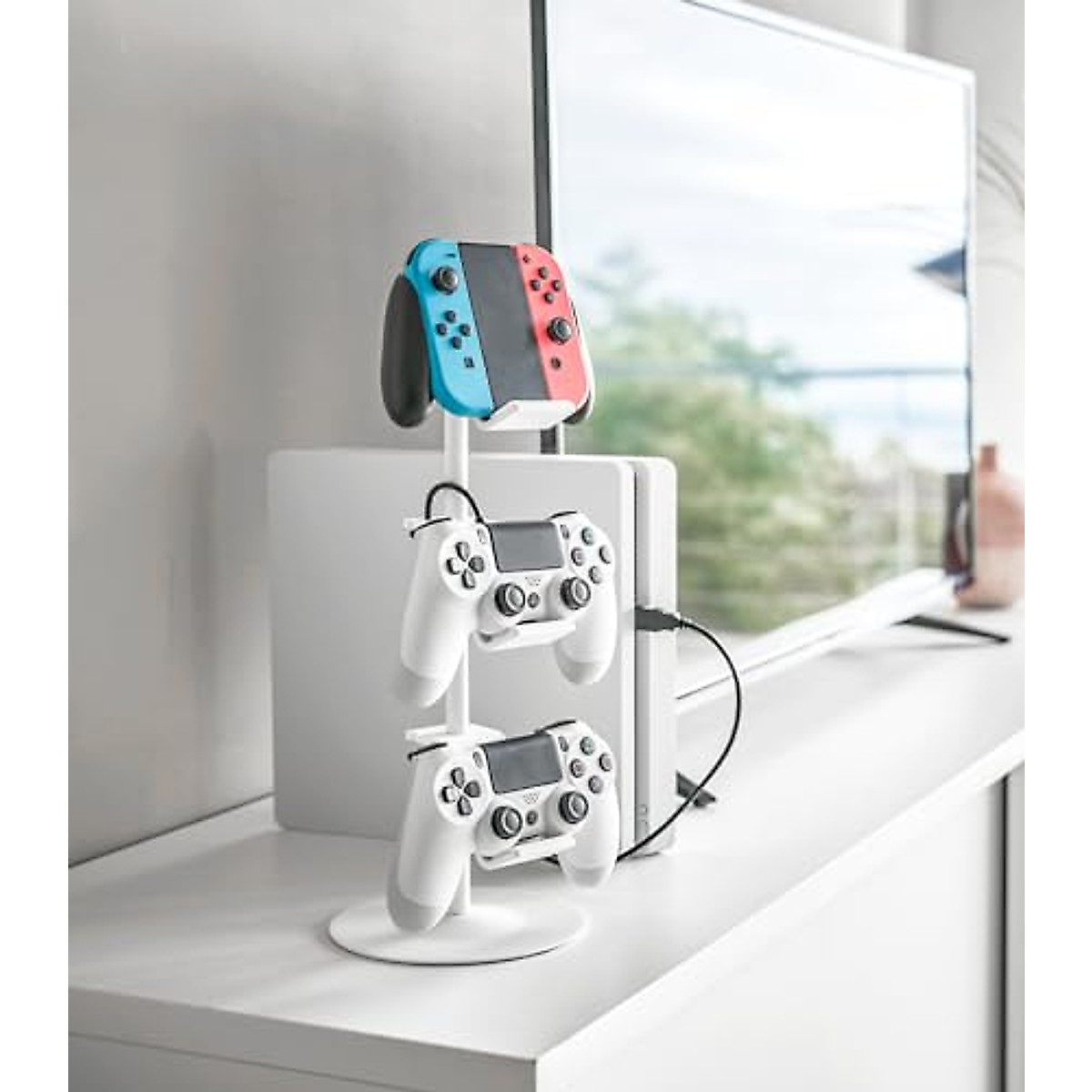 Yamazaki Home Smart Universal Adjustable Game Controller Stand/Controller Holder - Steel