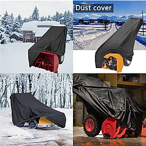 UCARE Snow Thrower Cover Waterproof Dustproof Snow Blower Covers for Most Electric Two-Stage Snow Throwers (S: 42.91x31.88x50in/ 109x81x127cm)