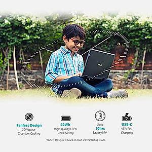 2022 Newest ASUS Military-Grade Student Laptop, 11.6" HD Certified Eye-Care Display, Intel Dual-Core Processor, 4GB RAM, Ethernet Port, Spill-Resistant Keyboard, Win10 Pro (256GB Storage) (Renewed)