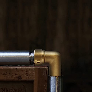 LYFJXX Garden Hose Connector, 90 Degree Elbow Adapter Hose Quick Connect Fittings 3/4 Inch, Solid Brass Pipe Fitting