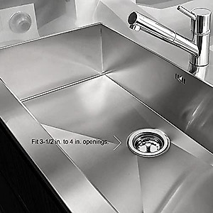 VARNAHOME Standard 3-1/2 Kitchen Sink Stainless Steel Drain Assembly With Strainer Basket Stopper/CSA Approved
