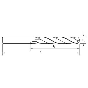 Sutton D108 Cobalt HSS Carded Jobber Drill, 13.0 mm Thread Diameter Brown