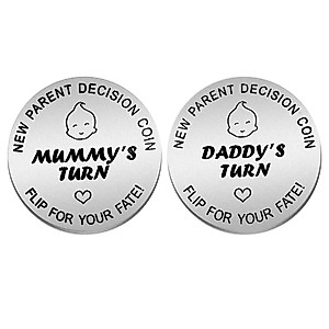 Neatbuddy Decision Making Coin Pregnancy Gifts for First Time Moms, New Dad Gifts, New Moms Gifts for Women, Dad Gifts for New Parents to Be Birthday Gift