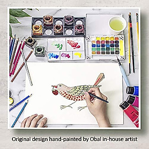 Obal William Morris Tablecloth Original Design Green Table Cloth for Rectangle Tables Wipeable Polyester Fabric Table Cover Kitchen Dinning Decorations Washable, 91"x55" (Strawberry Thief)