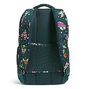 Vera Bradley Women's Recycled Lighten Up Reactive Grand Backpack, Hope Blooms Teal, One Size