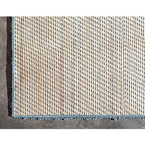 Unique Loom Studio Solid Shag Collection Urban Modern Super Soft & Plush Area Rug, 5 ft x 8 ft, Slate Blue