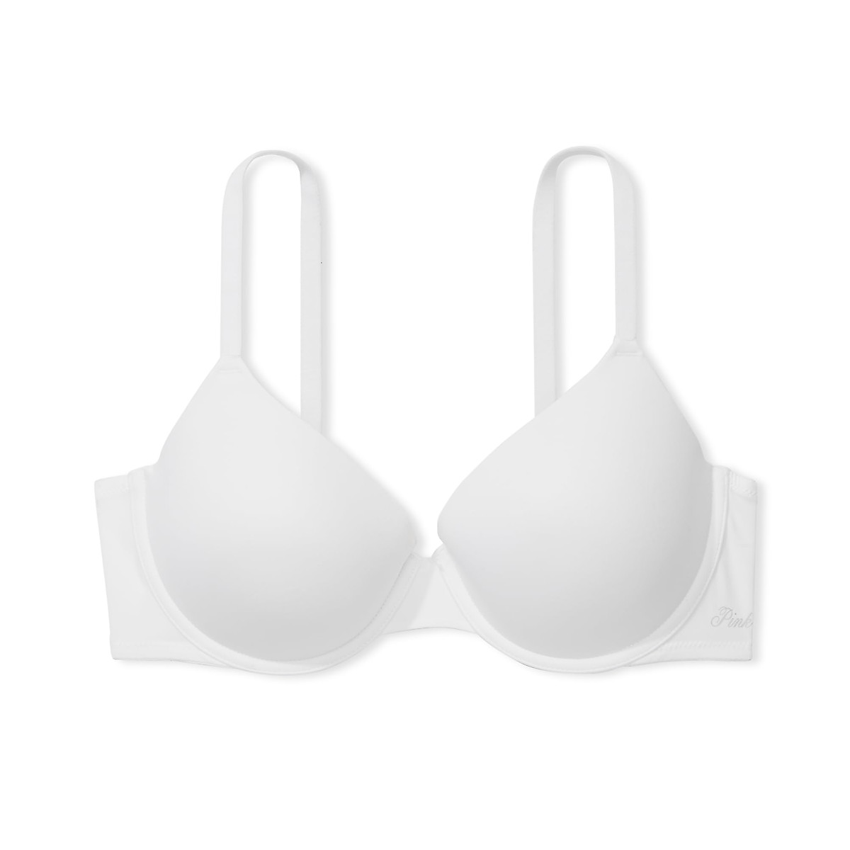 Victoria's Secret Pink Wear Everywhere T-Shirt Lightly Lined Bra, Smooth, Bras for Women, Optic White, (36B)