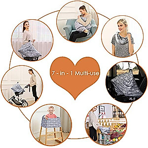 Car Seat Canopy Breastfeeding Cover - Multi Use Baby Stroller and Carseat Cover, Breastfeeding Covers, Boys and Girls Shower Gifts (Classical Arrows)