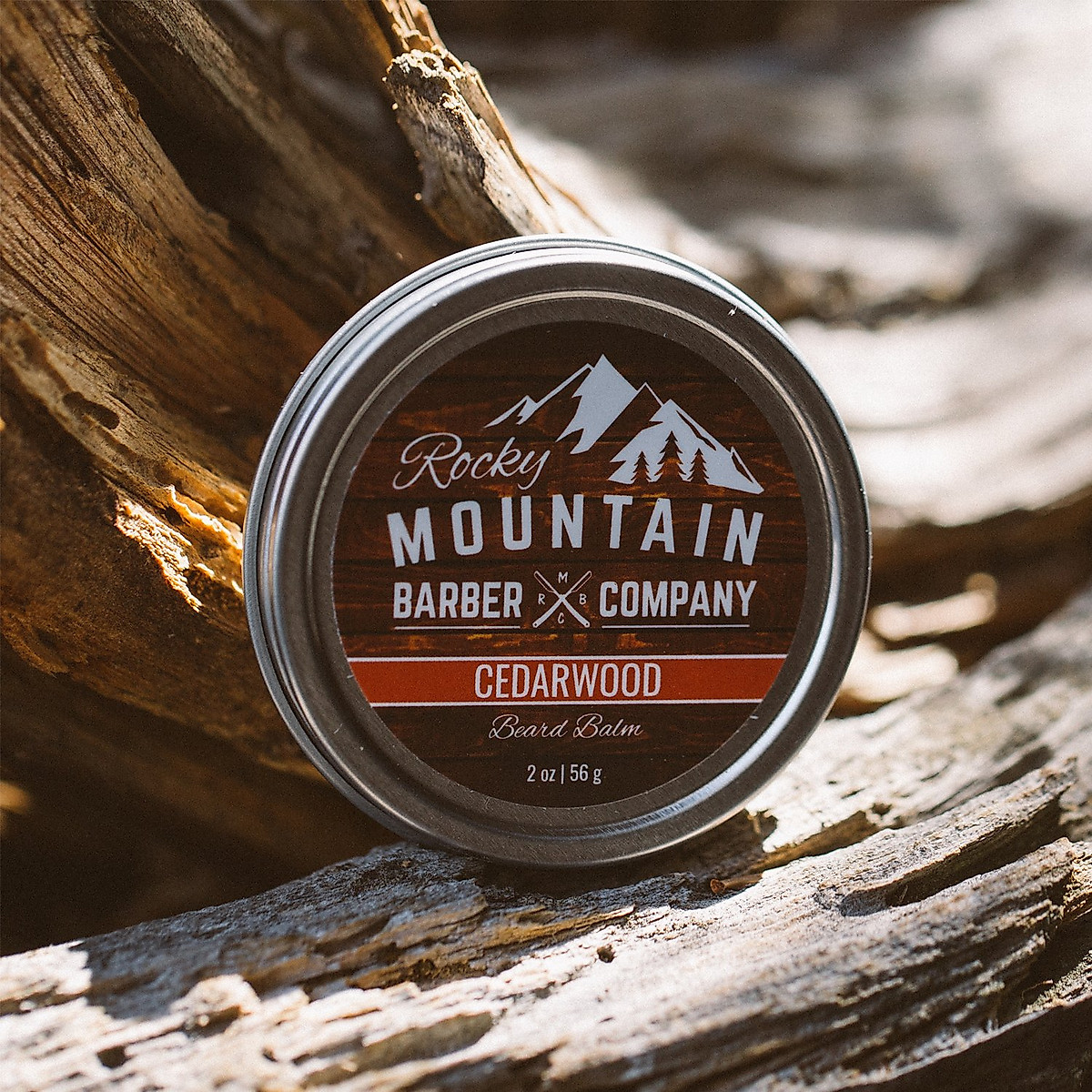 Beard Balm - Rocky Mountain Barber - 100% Natural - Premium Wax Blend with Cedarwood Scent, Nutrient Rich Bees Wax, Jojoba, Tea Tree, Coconut Oil