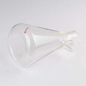 StonyLab 1000ml Borosilicate Glass Filtering Flask, Bolt Neck with Tubulation, 1L (1 Liter)