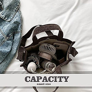 UERRUAM Tote Bag Women Aesthetic Corduroy Bags Cross body Bag Purse for Women Mini Travel Bags Handbags Everyday Bag Square