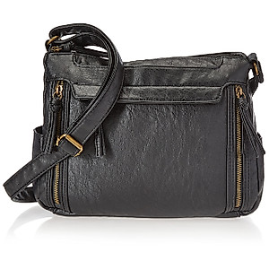 Bueno of California Smooth Faux Leather Shoulder, Black